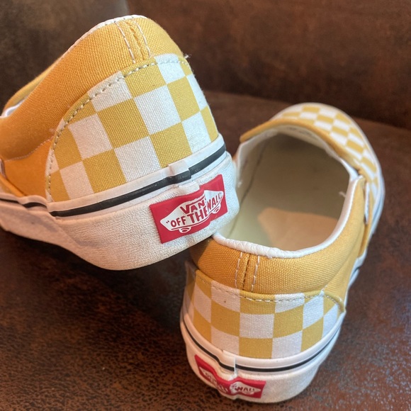 Vans | Shoes | Classic Yellow Checkered Vans | Poshmark